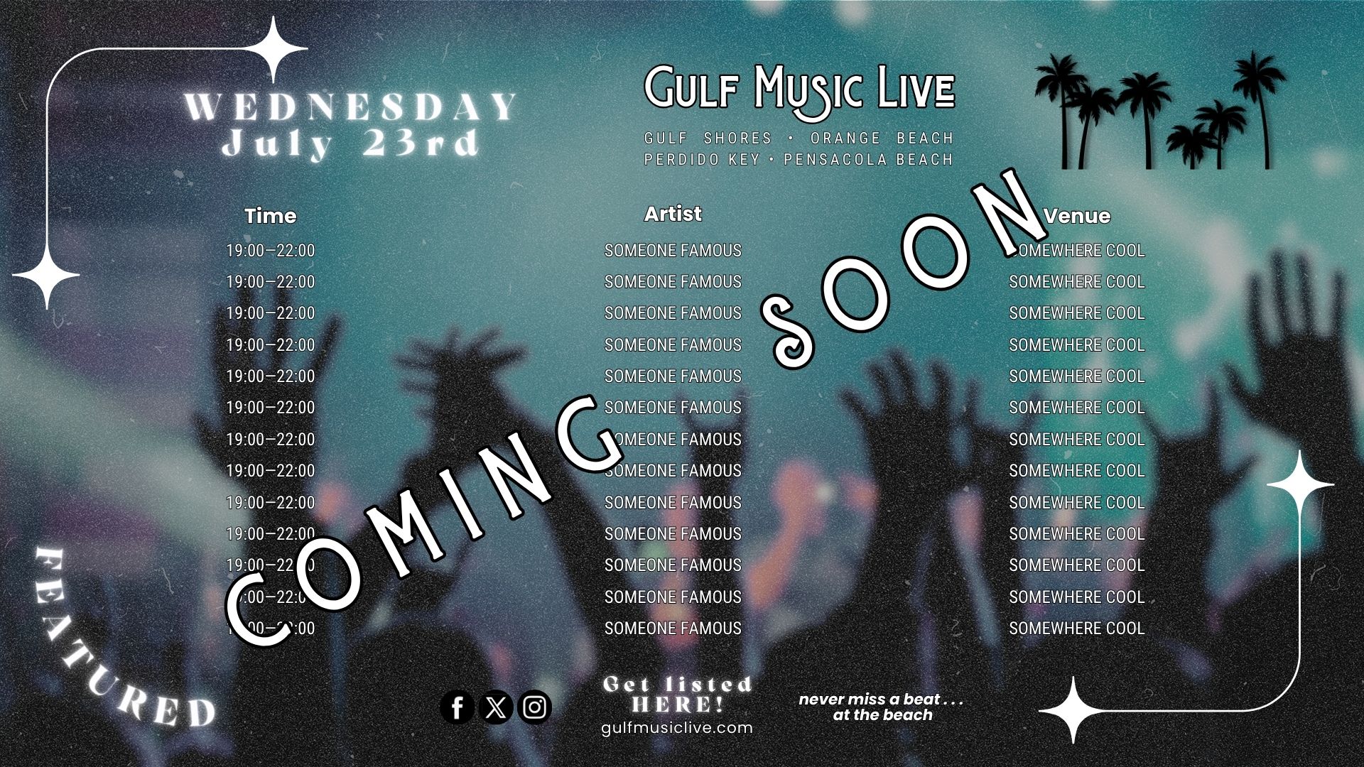 Gulf Music Live - Never Miss a Beat at the Beach